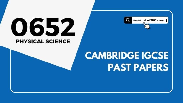 Cambridge IGCSE Chemistry (0620) Past Papers - Ustad360